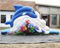 China Carnival Shark Commercial Inflatable Slide Castle Bounce House for sale
