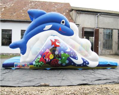 China Carnival Shark Commercial Inflatable Slide Castle Bounce House for sale