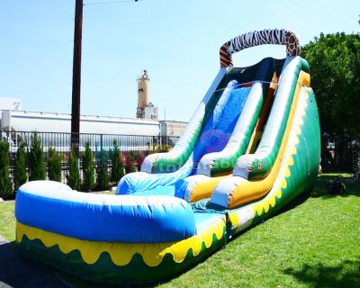 China Backyard Children Inflatable Bounce House With Water Slide for sale