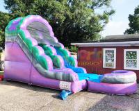 China Plato Commercial Grade Inflatable Water Slide with Pool Bouncer 110kg 0.55mm PVC for sale