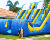 China Commercial Double Side Inflatable Bouncer Slide 0.55mm PVC Tarpaulin 110kg for sale