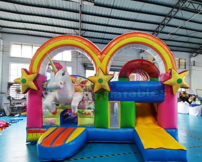 China Children Unicorn Inflatable Castle Combo Bounce House for sale