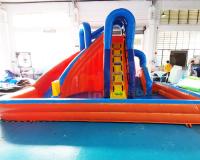 China Bouncer Pool House Kids Inflatable Water Slide Quadruple Stitching for sale