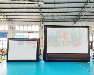 China 0.55mm PVC Inflatable Movie Screen 12x6 Meters for Outdoor Cinema Projection and Advertising Displays for sale