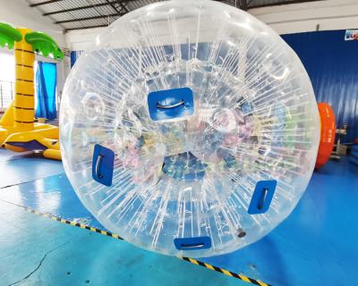 China 0.55mm PVC Inflatable Zorb Ball Transparent Ground Bubble Games Zorbing Ramp 110kg for sale