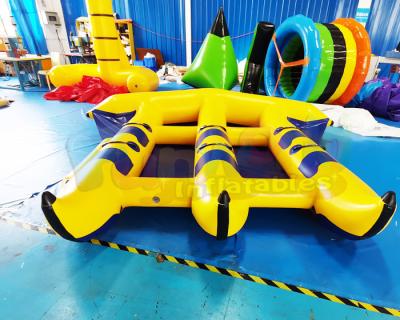 China 400x300cm Inflatable Fly Fish Banana Boat Water Toy for 6 Players with 0.9mm PVC Construction for sale