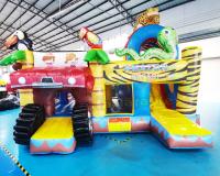 China TUV Certified Animal Zoo Inflatable Bouncy Castle Combo 110kg PVC Tarpaulin for sale