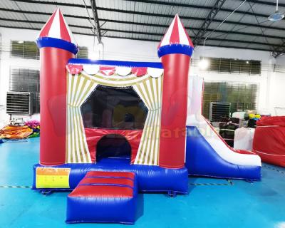 China OEM Quadruple Stitching 18 OZ PVC Inflatable Bouncer Slide for sale