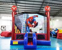 China 0.55mm PVC Commercial Superhero Jumping Castle Inflatable Bounce House 145kg for sale