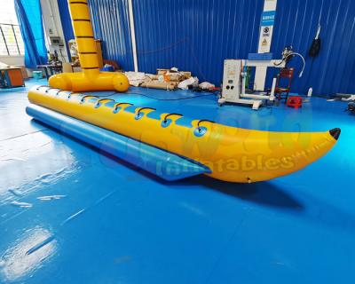 China Commercial Inflatable Banana Boat 110 KG Capacity with 0.55mm PVC Material and CE Certification for Water Recreation for sale