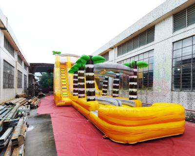 China ODM Outdoor Inflatable Water Slide Giant Long Palm Tree Bounce House 110kg for sale