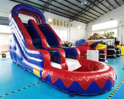 China Plato Children Castle Bounce House Inflatable Water Slide with Pool 110kg 0.55mm PVC for sale