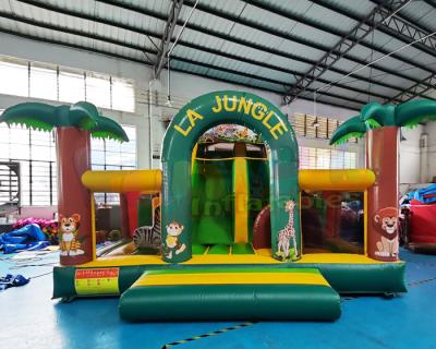 China Hotel Inflatable Bounce House Combo Jungle Zoo Jumping Castle for sale