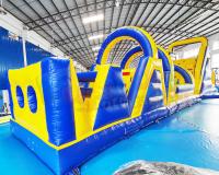 China 13.2x4.7x3m Inflatable Obstacle Course Bounce House for Kids Commercial Grade 0.55mm PVC for sale