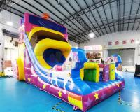 China TUV Certified Commercial Inflatable Bouncy Castle with Slide 110kg Princess Carriage for sale