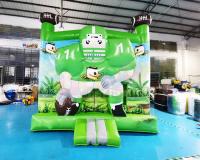 China 0.55mm PVC Inflatable Rugby Bouncy Castle Jumping House Commercial Grade 145kg for sale