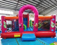 China Plato Inflatable Bouncy Castle Combo with Slide 30x37m Commercial Grade PVC for sale