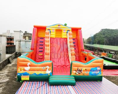 China Commercial Inflatable Slide Bounce House 110kg Quadruple Stitching PVC Jumping Castle for sale
