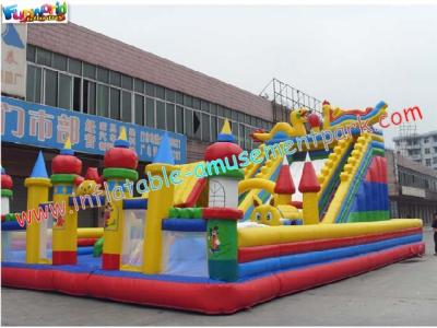China 0.55mm PVC Tarpaulin Inflatable Amusement Park 15x8x5m Commercial Playground for sale