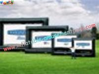 China OEM Inflatable Movie Screen 7x4.5 Meters Outdoor Projection Display with 0.55mm PVC Material and CE/UL Blower for sale