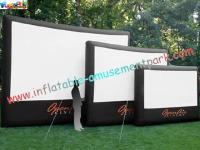 China Professional Outdoor Inflatable Movie Screen 6.5x4.5m with 0.55mm PVC Tarpaulin and CE/UL Blower for sale