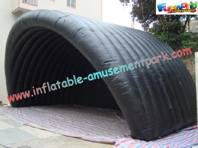 China Black Inflatable Party Tent 9.6m x 4.8m Durable PVC Commercial Event Shelter for sale