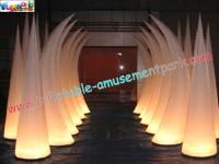 China 3 Meter Inflatable Lighting Decoration Cone with LED Changing Lights for Clubs and Exhibitions for sale
