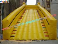 China Customized 0.55mm PVC Tarpaulin Inflatable Slide 15m x 4.5m Commercial Zorb Slide for Grass Ball Use for sale