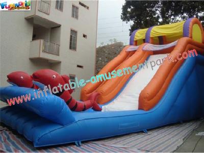 China Kids Outdoor Inflatable Water Slides Games 10x4x6m PVC Tarpaulin Reinforced Seams Rental for sale