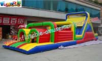 China Professional 0.55mm PVC Inflatable Obstacle Course - 16x4x5 Meter Dimensions with Fire Retardant Material for Rental Business for sale