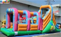 China Commercial Inflatable Obstacle Game 12x3x4 Meters with 0.55mm PVC Tarpaulin for Rental and Resale Business for sale