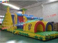 China Commercial Grade 0.55mm PVC Inflatable Obstacle Course - 15x4x4.5 Meter Kids Bounce Game with CE/UL Blower for sale