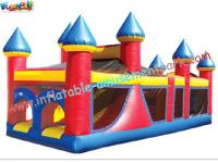 China 15x4x4 Meter Commercial Inflatable Obstacle Course Tunnel - 0.55mm PVC with CE/UL Blower for Rental and Home Use for sale