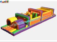 China Commercial Inflatable Obstacle Course Tunnel 10x3.6x3 Meters with Fire-Retardant PVC and CE/UL Blower for sale