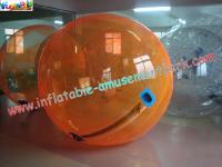 China 2M Diameter Inflatable Water Walking Ball - Orange Zorb Roller for Kids with 14kg Weight and 2-Person Capacity for sale