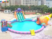 China 30M Diameter Inflatable Water Park with 0.9mm PVC Tarpaulin - Custom Commercial Pool & Slides for sale