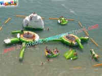 China OEM Inflatable Water Toys - 0.9mm PVC Tarpaulin Iceberg 5x4x3.7m and Water Totter 4x2m for sale
