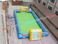 China 16x8x1.8m Large Inflatable Football Pitch for Sports Games Rental Commercial Grade for sale