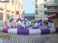 China OEM ODM Durable Inflatable Outdoor Race Track 16x8x3m Colorful PVC Fun Game for sale
