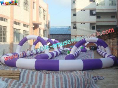 China OEM ODM Durable Inflatable Outdoor Race Track 16x8x3m Colorful PVC Fun Game for sale