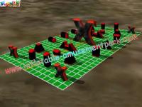 China 0.6mm PVC Inflatable Paintball Bunkers - Custom Sizes with 8kg Weight and 1-Year Warranty for Sports Fields for sale