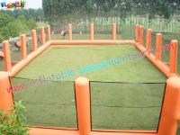 China Custom 0.55mm PVC Tarpaulin Inflatable Paintball Tent UV-Treated Nylon 25x40m for sale