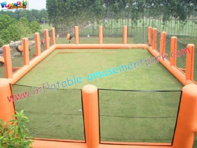 China Custom 0.55mm PVC Tarpaulin Inflatable Paintball Tent UV-Treated Nylon 25x40m for sale