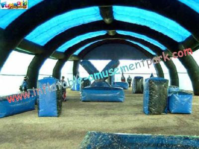 China 0.55mm PVC Inflatable Paintball Bunker Tent - 25x15x7.5 Meter Size with Custom Logo Options for sale