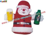 China 420D PVC Coated Nylon Inflatable Christmas Decorations - Snowman & Santa Claus 2-8 Meter Custom Sizes for sale