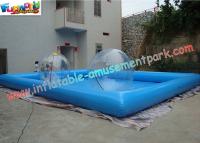 China 7x6 Meter Blue PVC Tarpaulin Inflatable Water Pool for Zorb Balls and Water Toys - 0.9mm Flame Retardant Material for sale