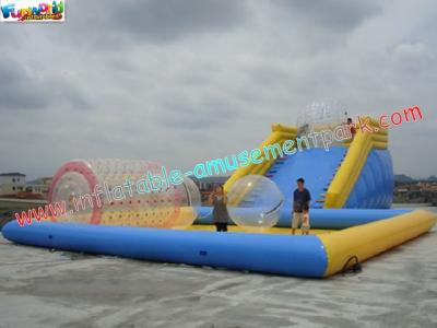 China Custom 0.9mm PVC Tarpaulin Inflatable Pool Slides - 10x6 Meter Water Toys with 1-Year Warranty for sale