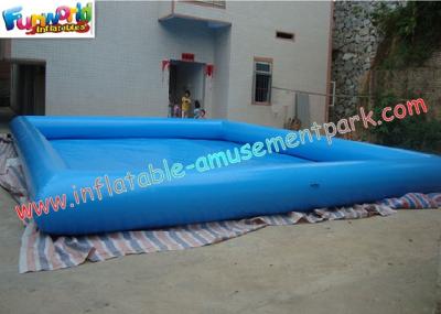 China Custom Commercial Grade Blue PVC Tarpaulin Inflatable Water Pool 10x8 Meters with 0.9mm Flame Retardant Material for sale