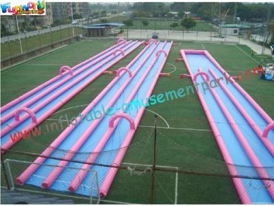 China 400m Three Lane Splash Outdoor Inflatable Water Slides  for Crazy Custom for sale