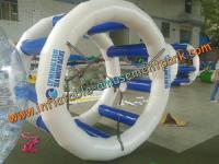 China 2m Blue Inflatable Water Wheel for Kids & Adults | 0.9mm PVC Construction with Waterproof Design for sale
